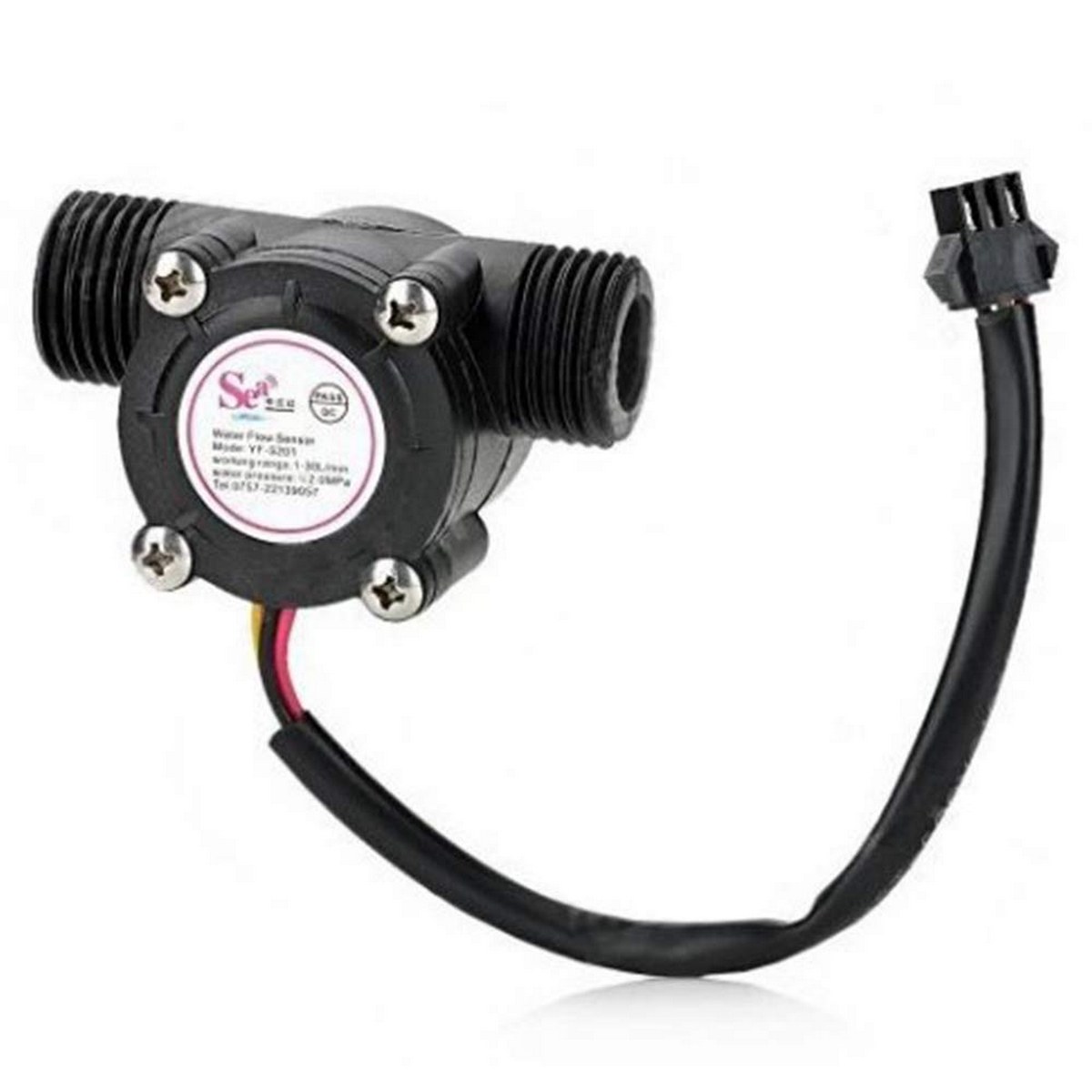 Water Flow Sensor Hall Effect Technology Flowmeter - RoboKid | Smart ...